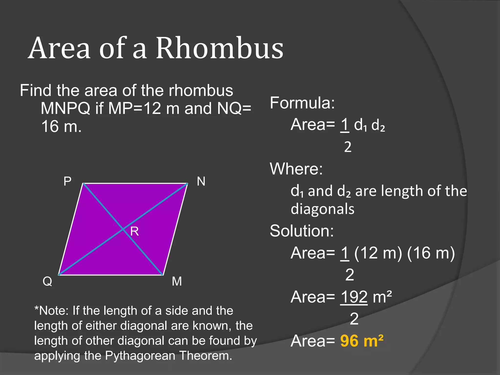 Areas of Plane Figures | PPTX