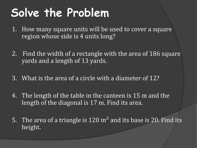 Areas of Plane Figures | PPTX