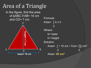 Areas of Plane Figures | PPTX