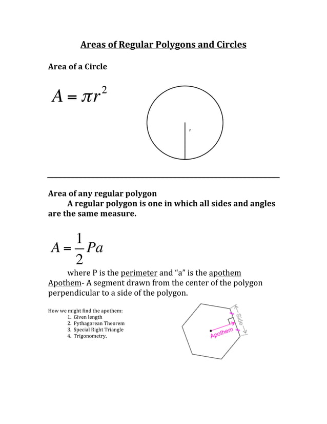 Areas of polygons notes | PDF