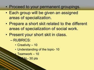 Areas of specialization and career opportunities of SW | PPTX