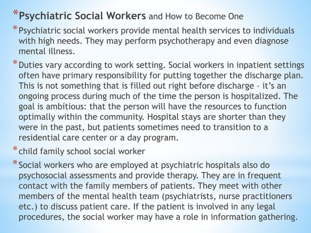 Areas of specialization in social work | PPTX