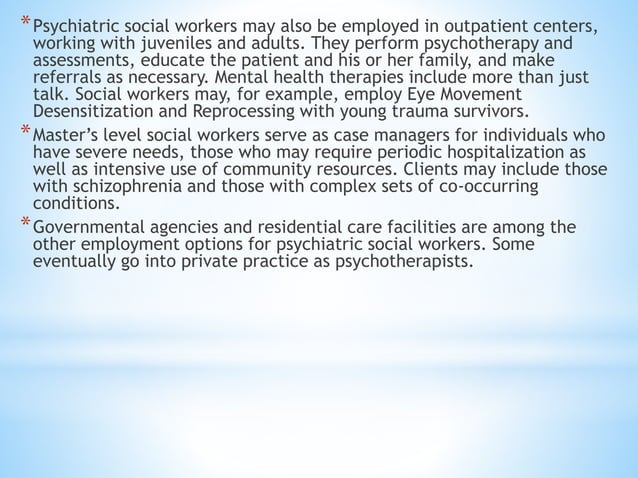 Areas of specialization in social work | PPTX