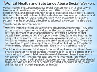 Areas of specialization in social work | PPTX