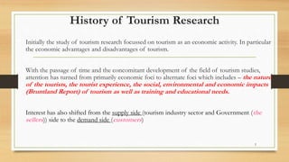 Areas of tourism research | PPTX