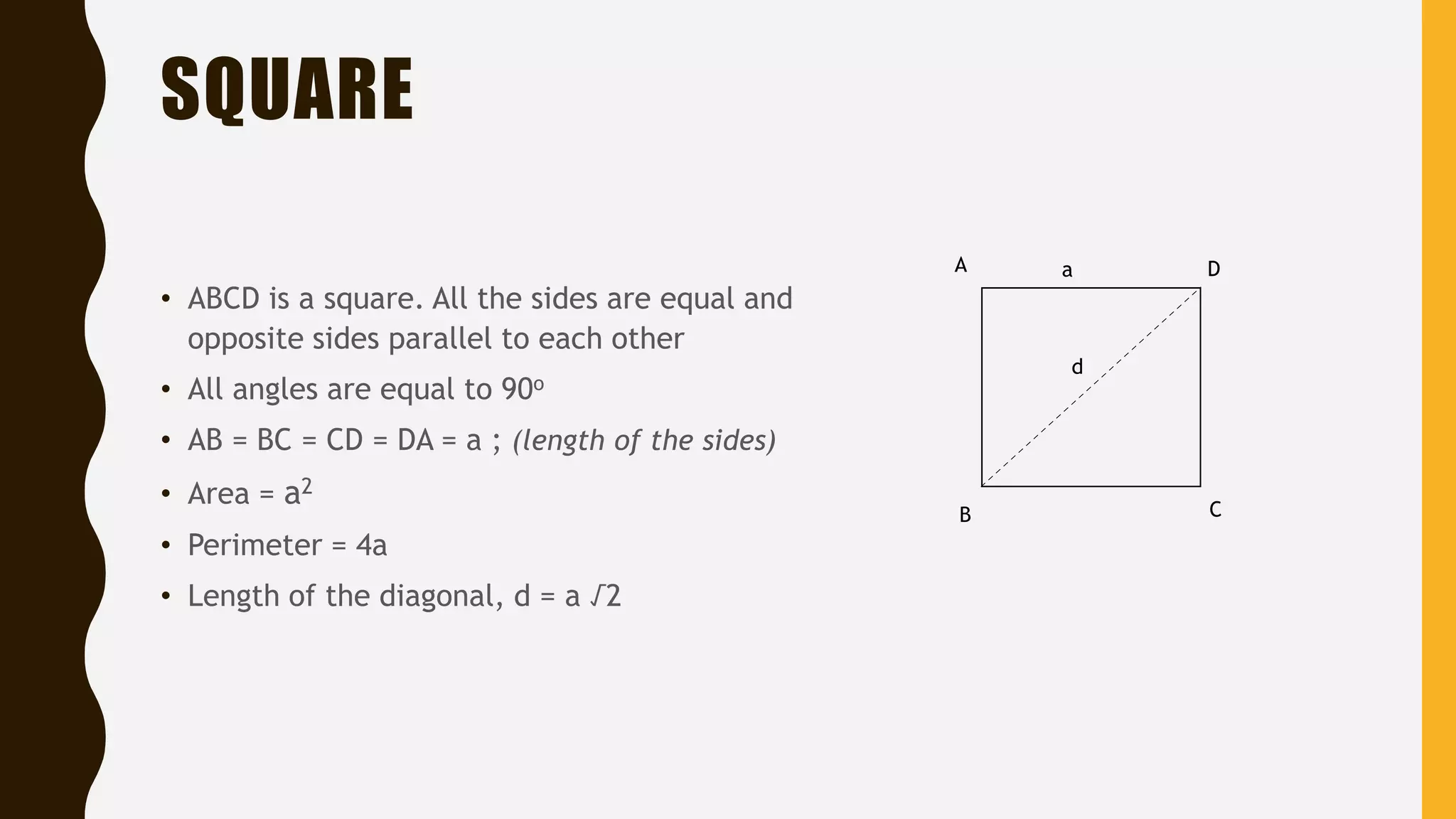 Areas (planes) - Formulas and Short-cuts | PPTX