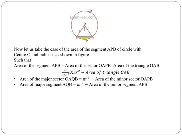 Areas related to circle, Chapter-10 | PPTX