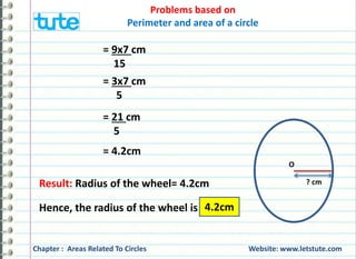 Areas related to circles - Perimeter and area of a circle for class 10 ...