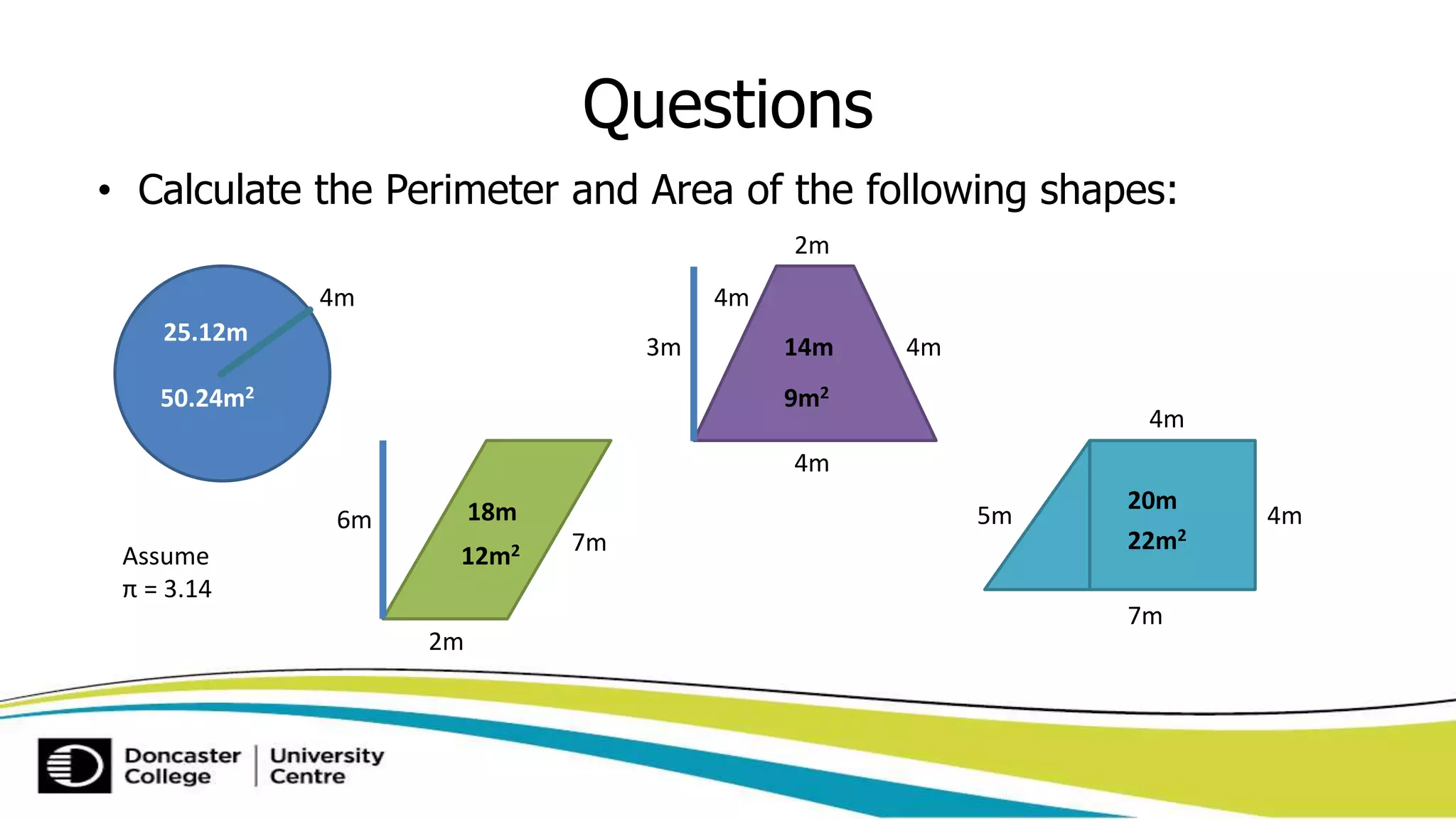 Areas, shapes and perimeters | PPTX