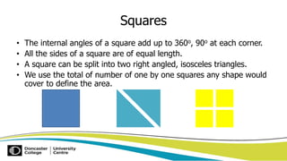 Areas, shapes and perimeters | PPTX