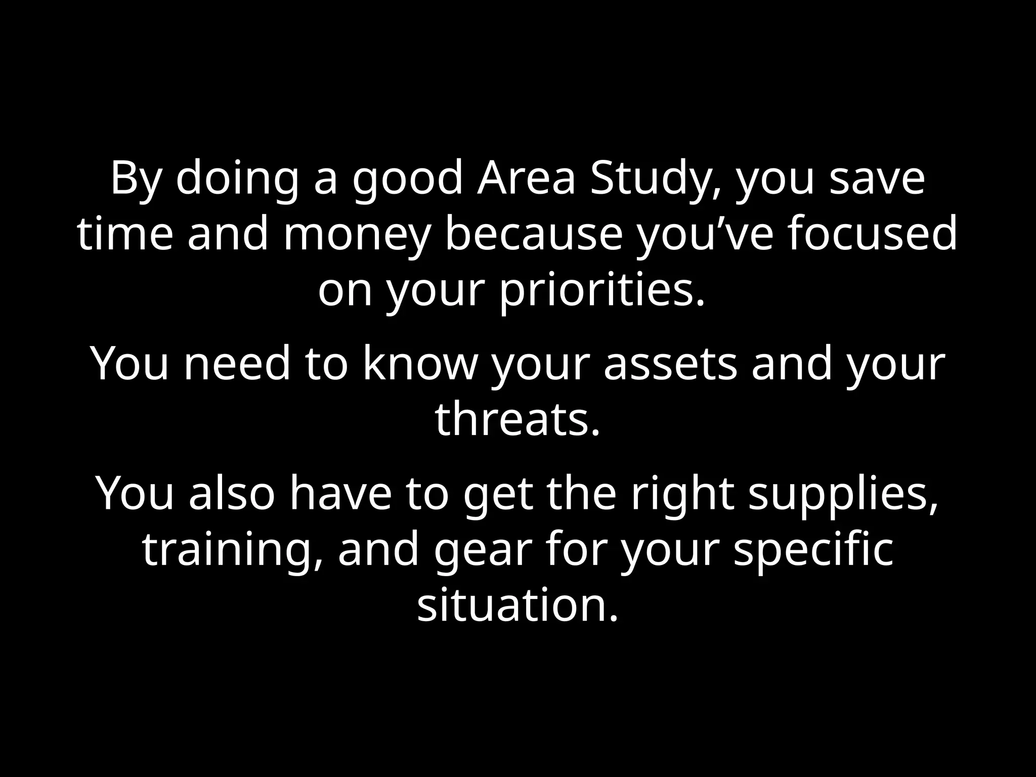The Area Study will save you time and money and give you focus. | PPTX