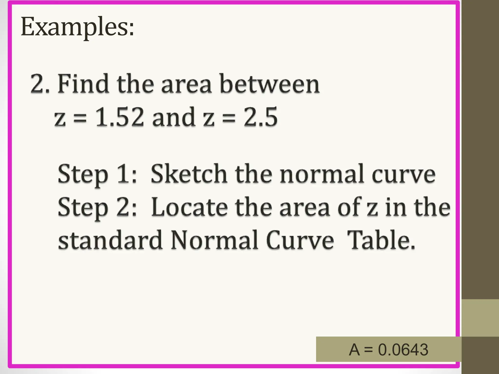 Areas under the normal curve with STpptx | PPTX