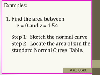 Areas under the normal curve with STpptx | PPTX