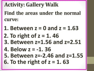 Areas under the normal curve with STpptx | PPTX