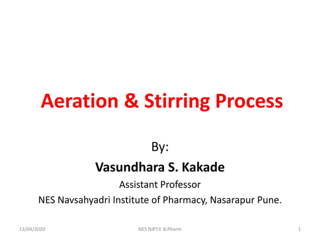 Areation & stirring process during fermentation | PDF | Chemistry | Science