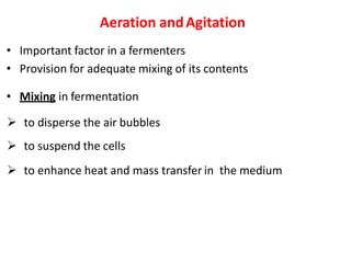 Areation & stirring process during fermentation | PDF