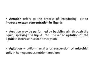 Areation & stirring process during fermentation | PDF