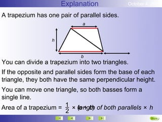 Area trapezia | PPT