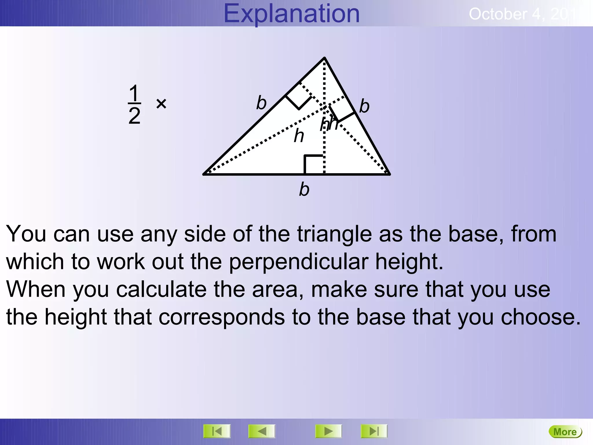 Area triangles | PPT | Physics | Science