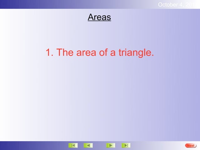 Area triangles | PPT | Physics | Science