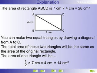 Area triangles | PPT | Physics | Science