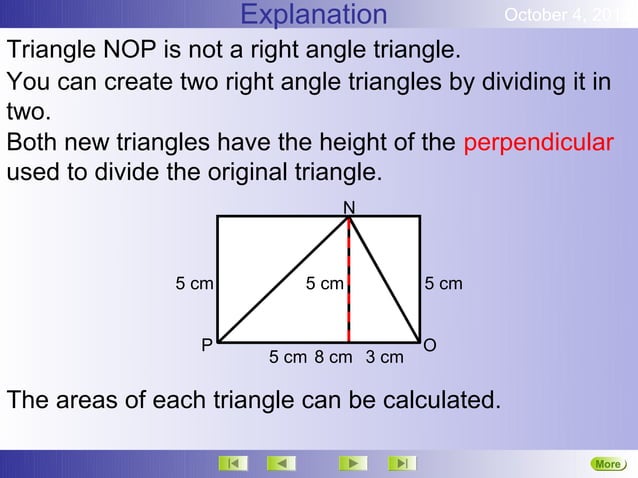 Area triangles | PPT | Physics | Science