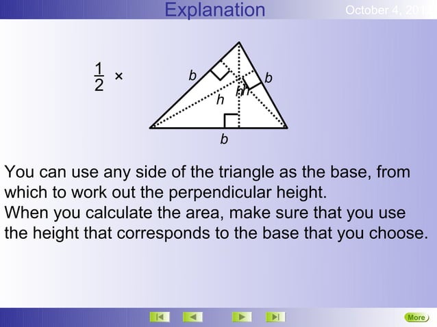 Area triangles | PPT | Physics | Science