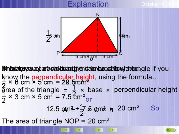 Area triangles