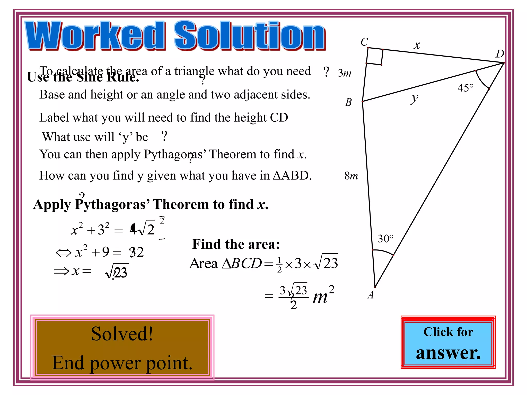 Area triangle using_sine_rule | PPT