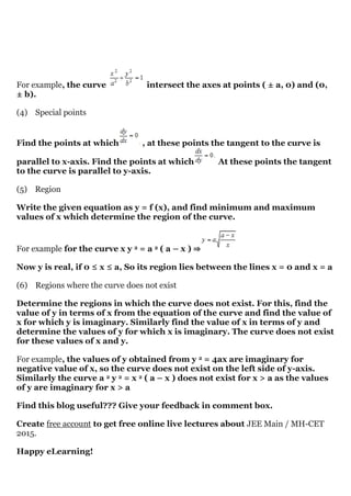 Area Under Curves Basic Concepts - JEE Main 2015 | PDF