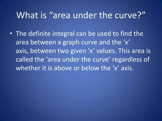 Area Under the Curve | PPTX