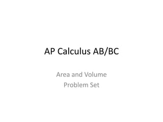 Area & Volume Problem Set | PPTX