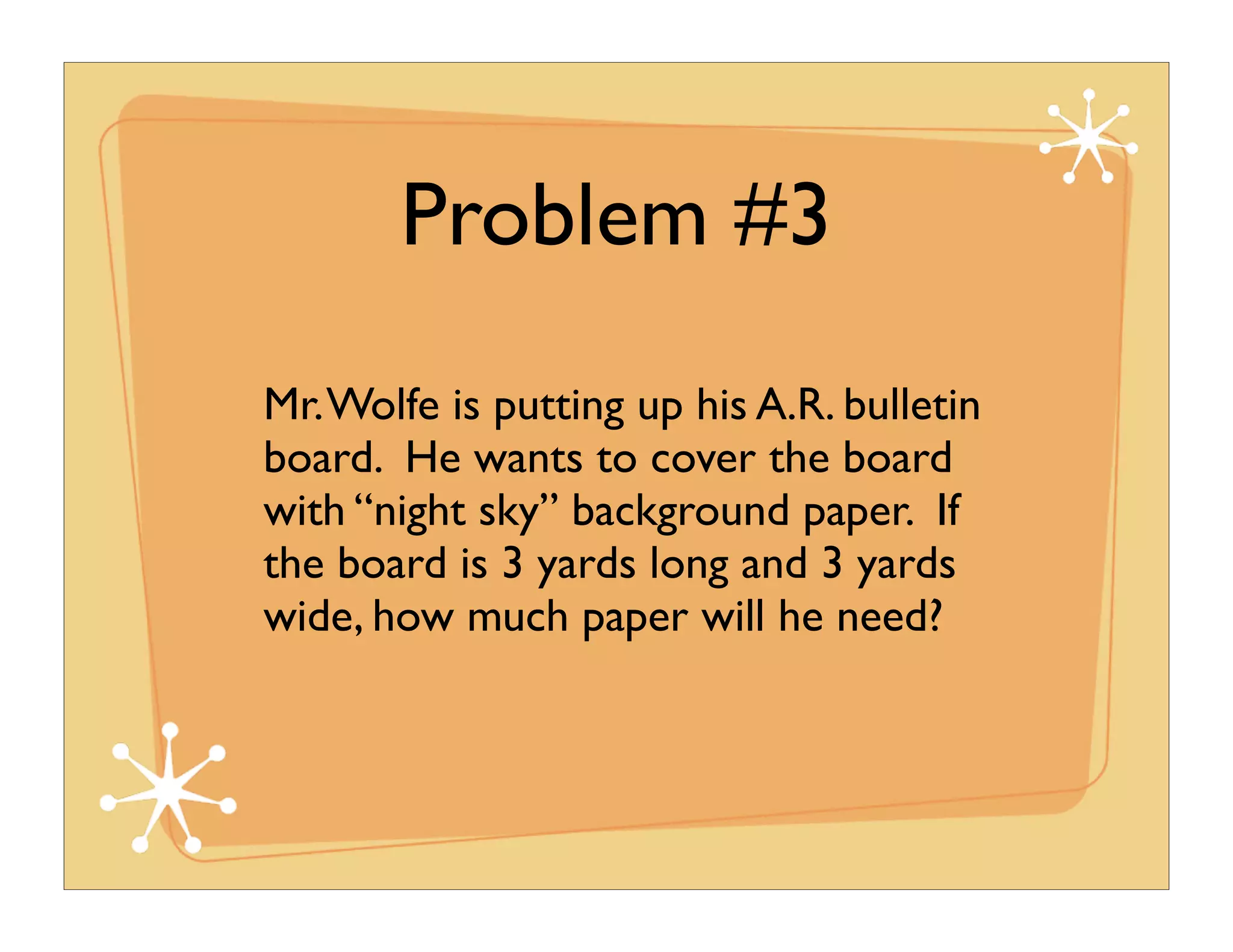 Area word problems | PDF