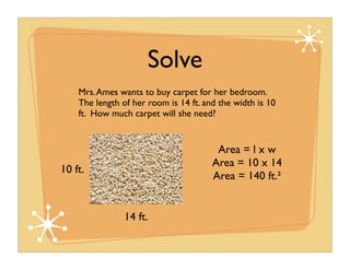 Area word problems | PDF