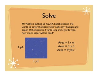 Area word problems | PDF