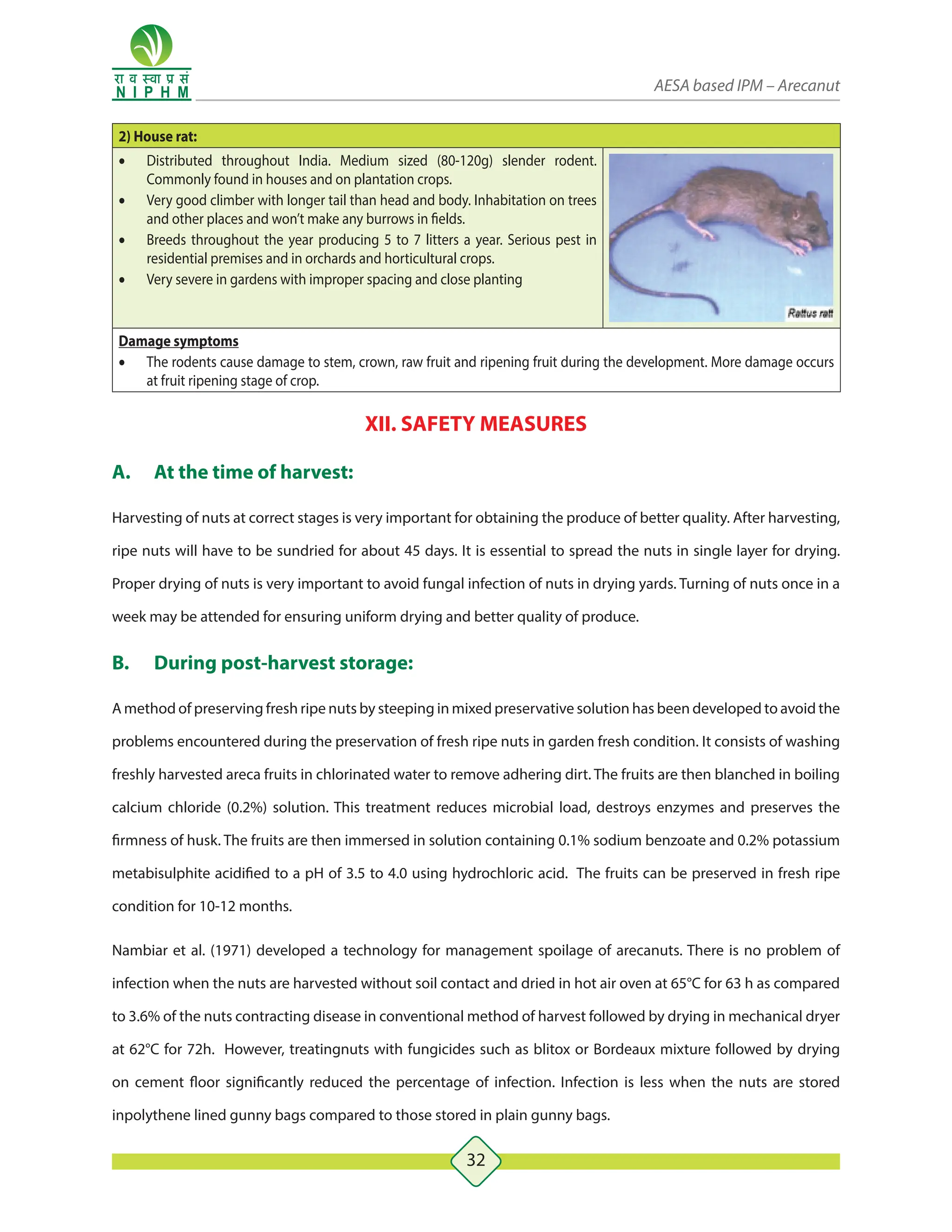 arecanut Integrated pest and disease management | PDF