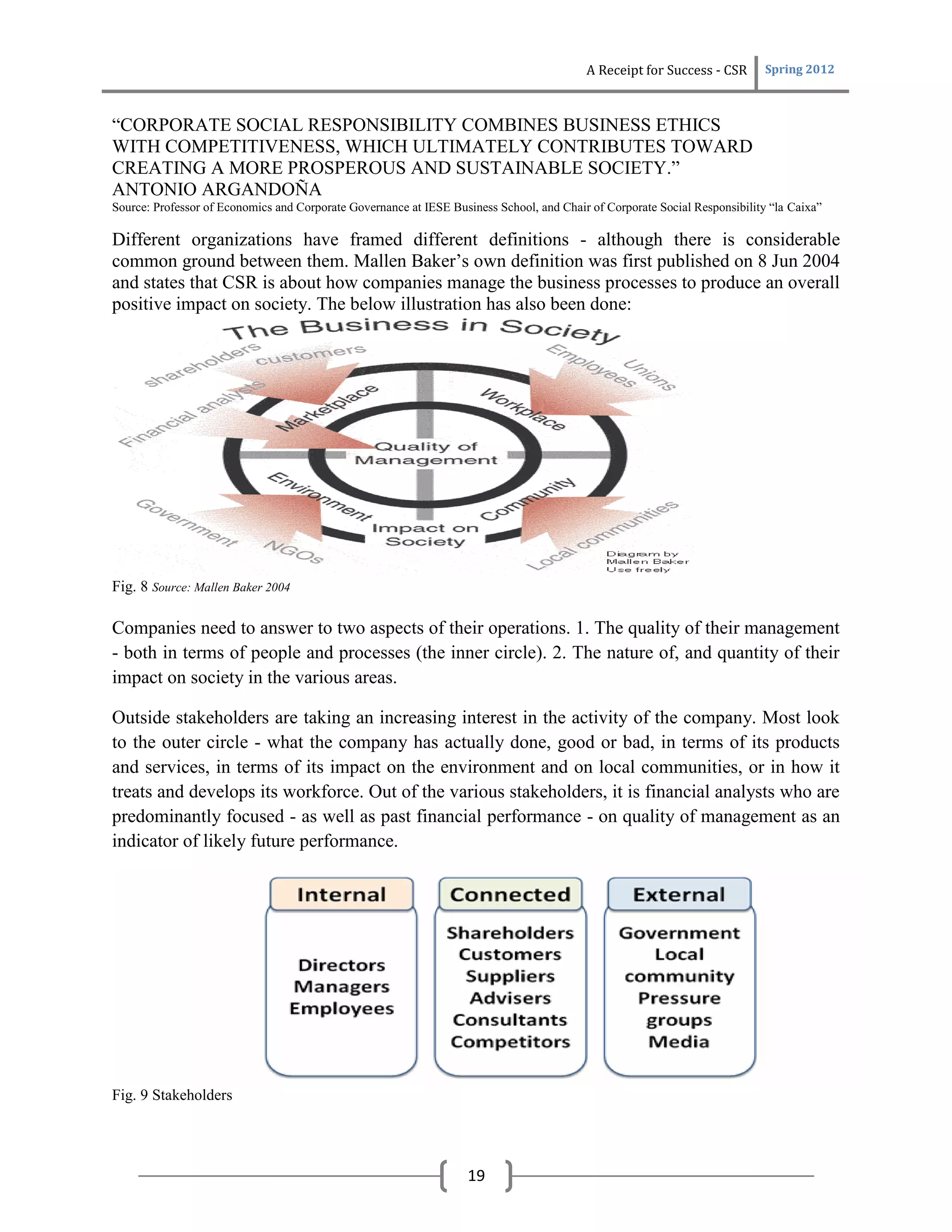 A Receipt for success – Corporate Social Responsibility | PDF