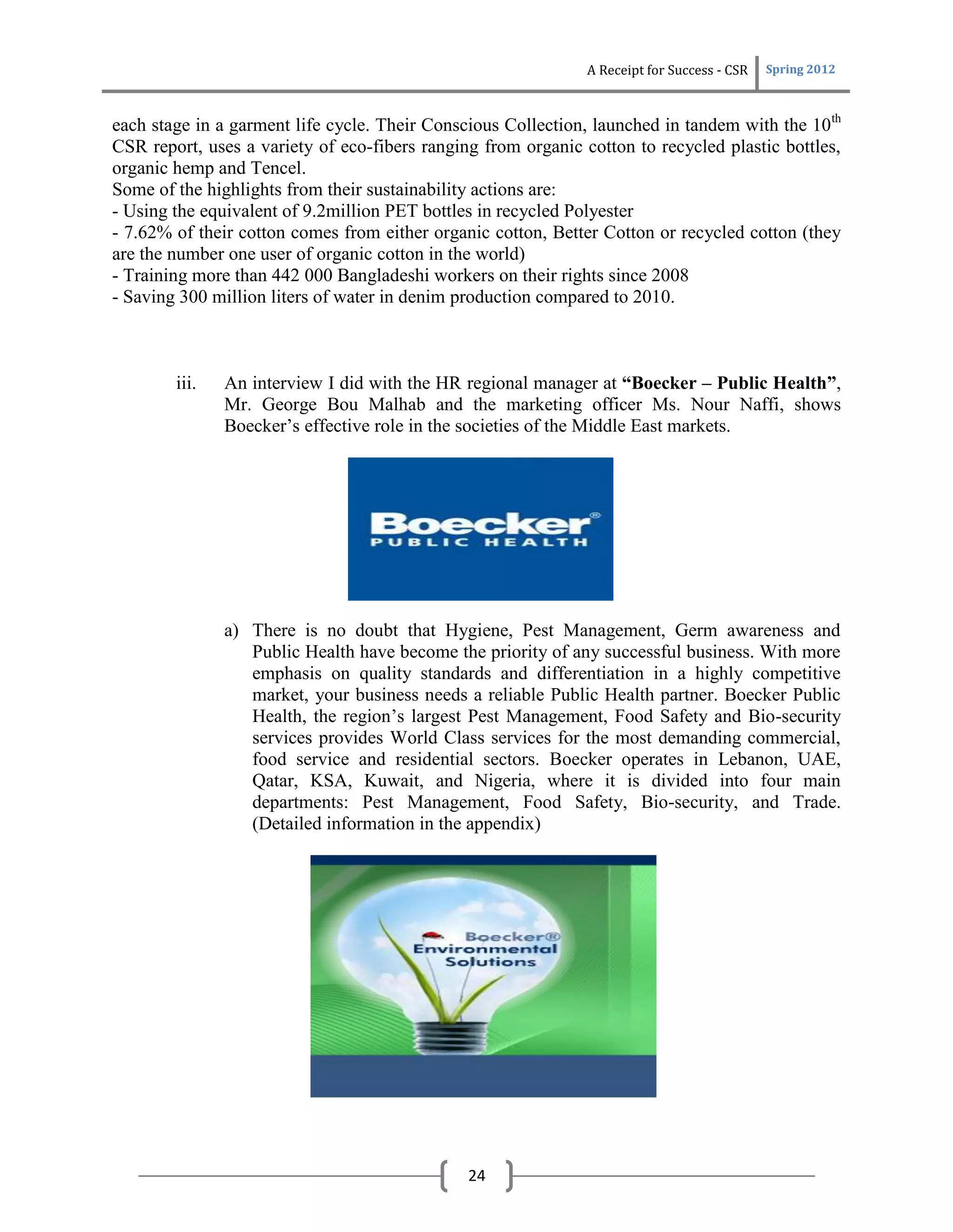 A Receipt for success – Corporate Social Responsibility | PDF