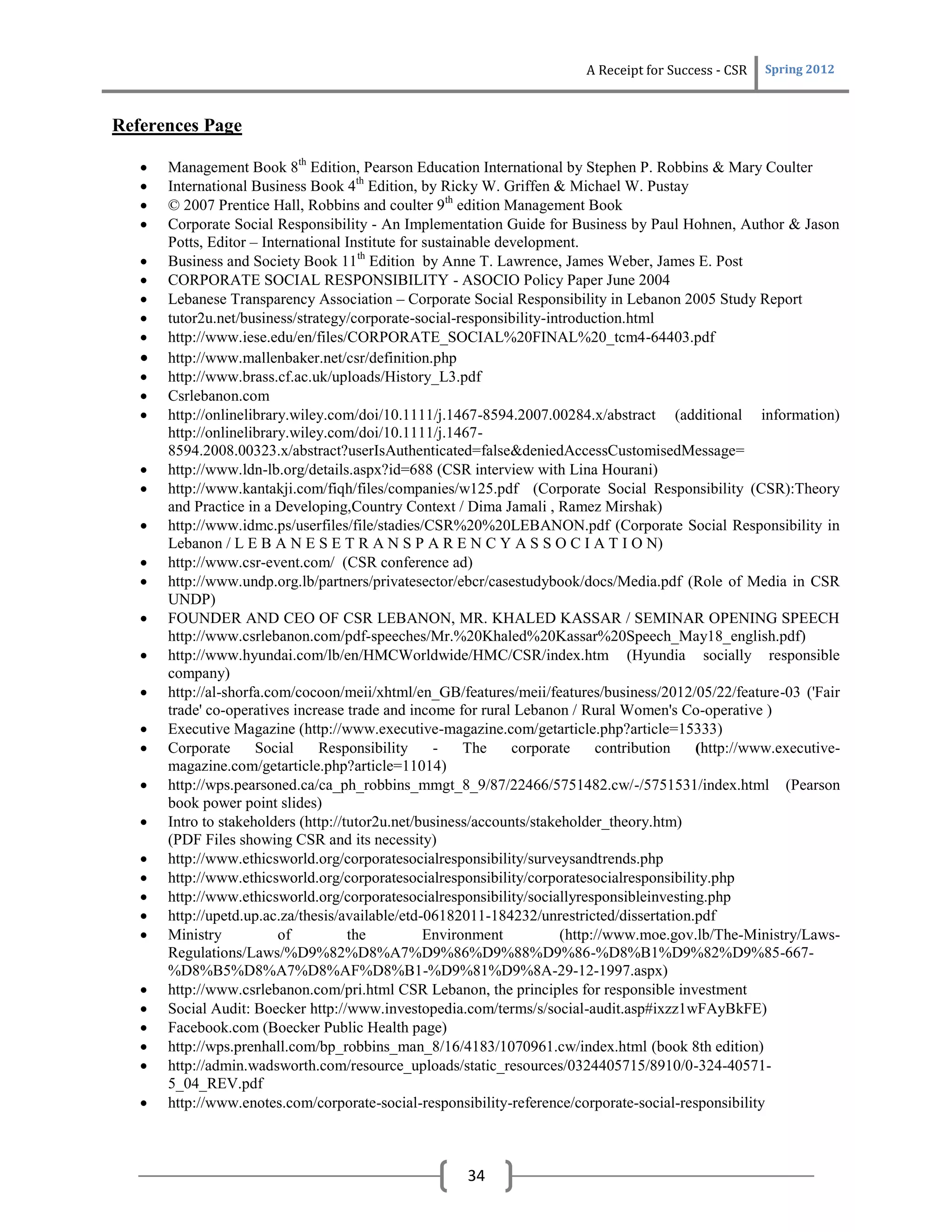 A Receipt for success – Corporate Social Responsibility | PDF