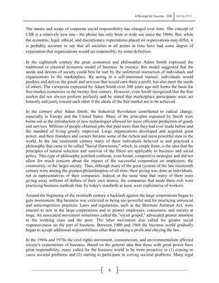 A Receipt for success – Corporate Social Responsibility | PDF