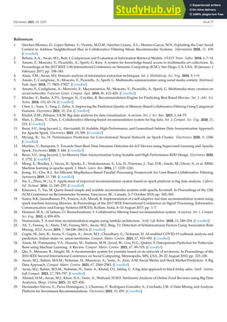 A Recommendation Engine For Predicting Movie Ratings Using A Big Data Approach | PDF