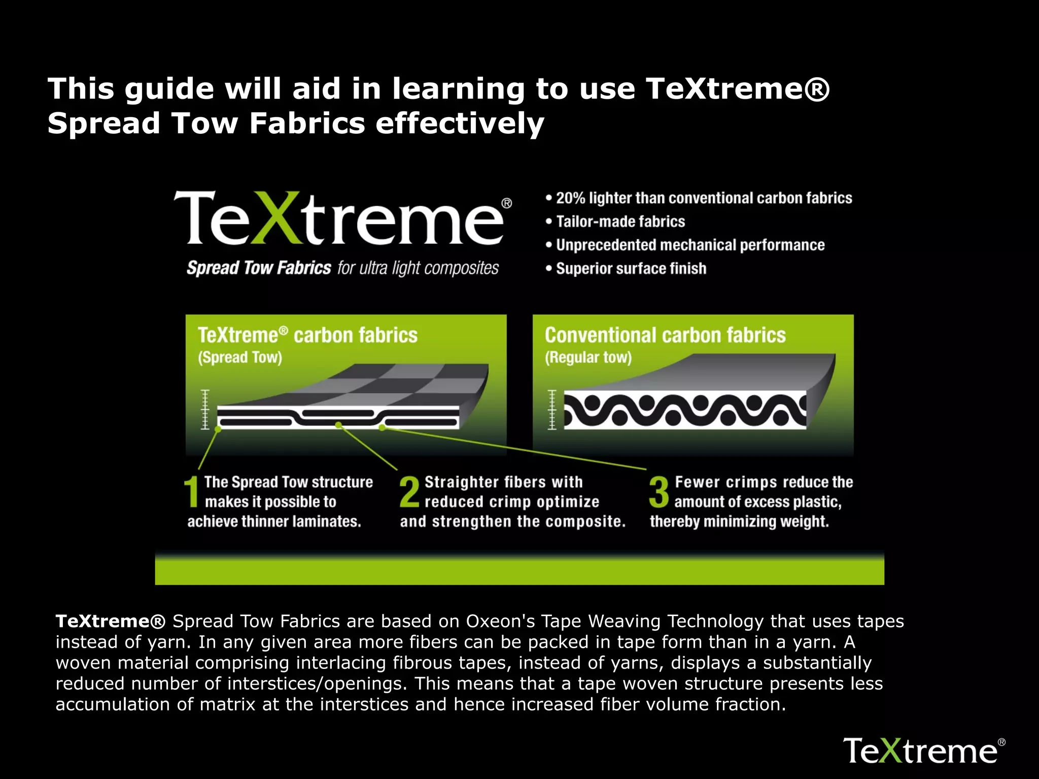 A recommended guideline for how to work with te xtreme spread tow ...