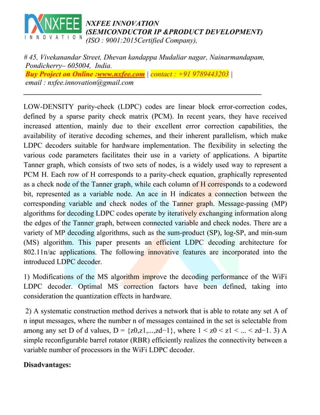 A reconfigurable ldpc decoder optimized applications | PDF