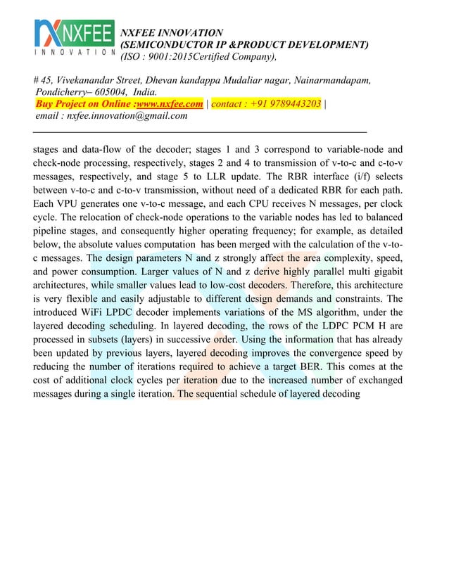 A Reconfigurable Ldpc Decoder Optimized Applications Pdf