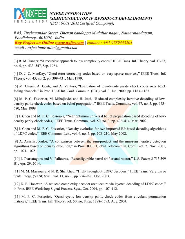 A Reconfigurable Ldpc Decoder Optimized Applications Pdf