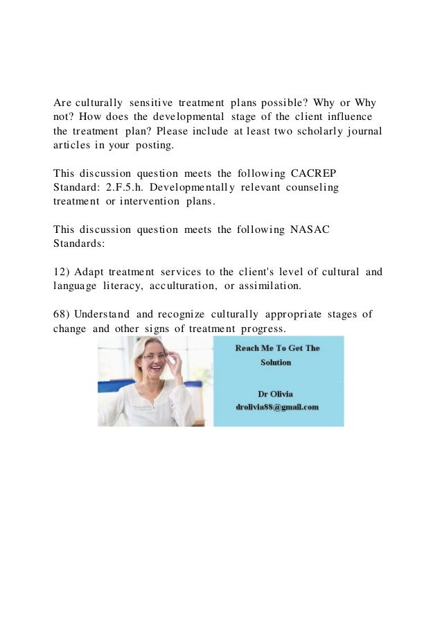 Are culturally sensitive treatment plans possible Why or Why no | PDF