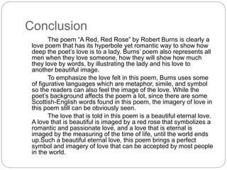 A Red, Red Rose Analysis | PPTX