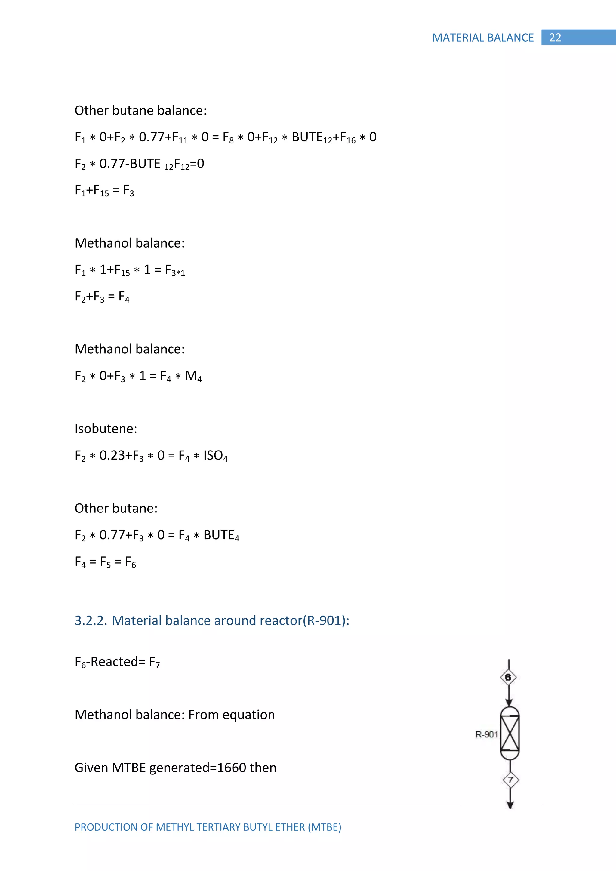 PRODUCTION OF METHYL TERTIARY BUTYL ETHER (MTBE) | PDF