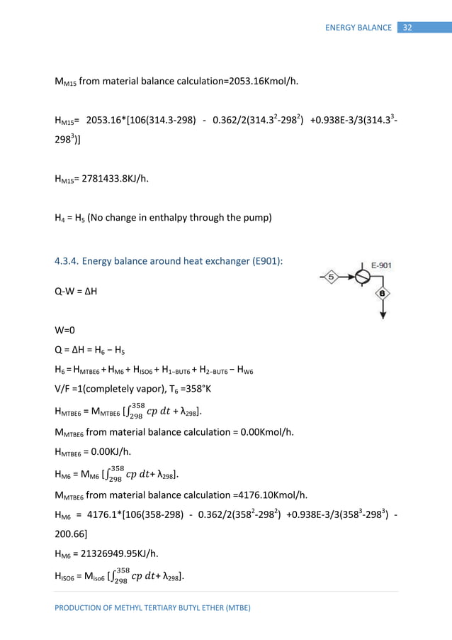 PRODUCTION OF METHYL TERTIARY BUTYL ETHER (MTBE) | PDF | Chemistry ...