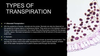 Transpiration in plants | PPTX